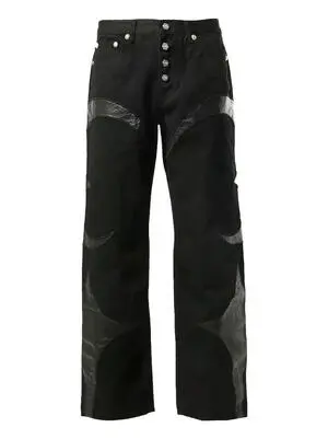 THUG CLUB Leather Washing Jeans