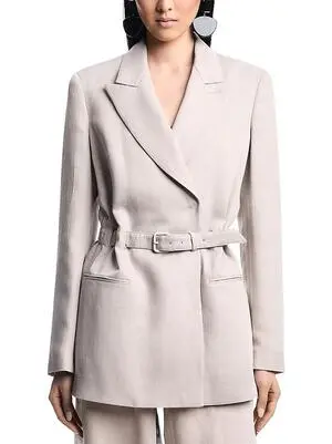 Emporio Armani Belted Blazer Solid Light