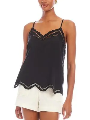 Fifteen Twenty Marian Cami Cutout Top - Black