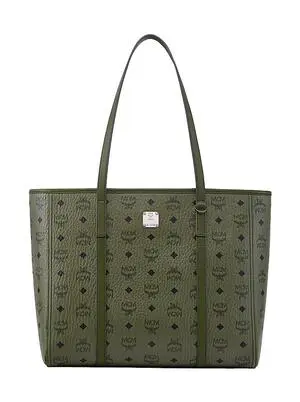 Mcm Toni Vi Shopper Tote - Khaki Moss