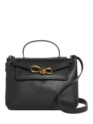 Bottega Veneta Small Ciao Ciao Leather Top Handle Bag Graphite/muse Brass