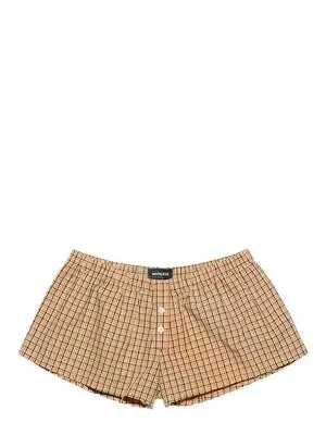 MAINLESS Checked Shorts - Neutrals