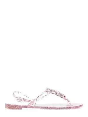 Casadei Crystal-embellished Jelly Sandals - Pink