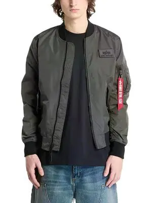 Alpha Industries Zip-up Bomber Jacket - Grey