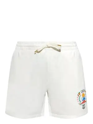 Casablanca Embroidered-logo Shorts - White