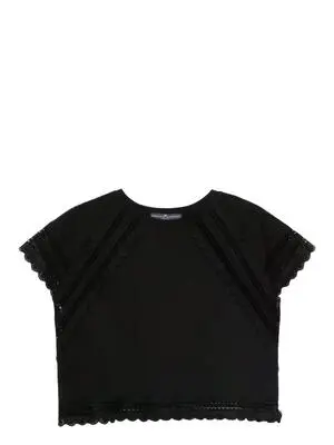 Ermanno Scervino Lace-trimmed Blouse - Black