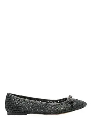 TWINSET Leather Ballet Flats - Black