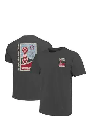 IMAGE ONE Oklahoma Sooners Comfort Colors Minimal Vista Distressed Graphics T-shirt - Graphite