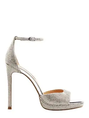 Steve Madden Wiley Rhinestones Stiletto Heels - Silver