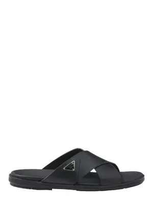 Prada Cross-strap Sandals - Black