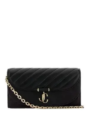 JIMMY CHOO Quilted Leather Crossbody Bag - Black