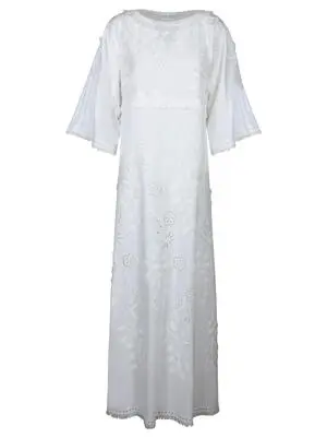 Alberta Ferretti Caftan Dress - White