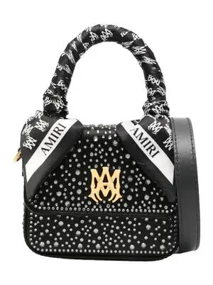 Amiri Handbag With Rhinestone Embellishment - Black
