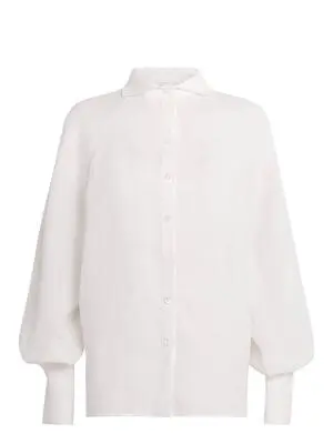 ELEVENTY Linen Long-Sleeve Shirt