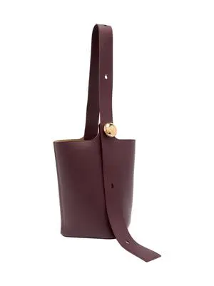 Loewe Pebble Medium Bucket Bag - Burgundy