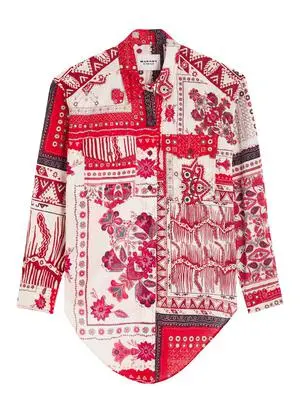 Isabel Marant Nathy Printed Blouse - Red