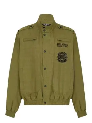 Balmain Logo-print Jacket - Green