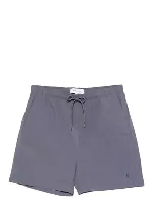 Norse Projects Logo-Embroidered Swim Shorts Blue