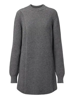 JIL SANDER Ribbed-knit Wool Sweater - Grey