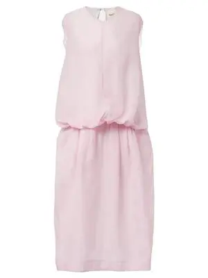Khaite Noah Silk Organza Midi Dress - Pink