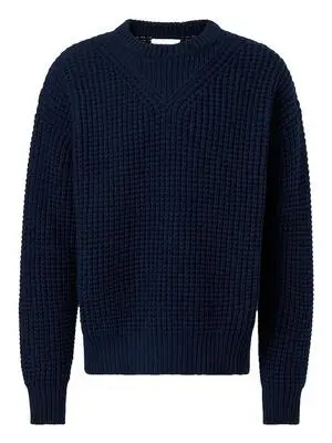 JIL SANDER Oversized Virgin Wool Sweater - Blue