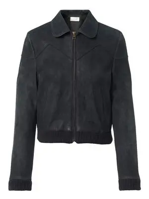 THE ROW Axelette Suede Jacket - Black