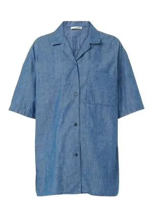 THE ROW Jorge Cotton Chambray Shirt - Blue
