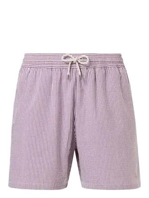 Polo Ralph Lauren Striped Swim Trunks - Burgundy