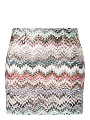 Missoni Zigzag Viscose Miniskirt - Multicoloured