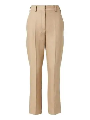 Loro Piana Neo Derk Linen Crêpe Straight Pants - Beige