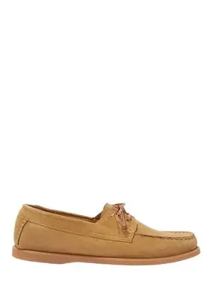 SAMAN AMEL City Moc Suede Boat Shoes - Beige
