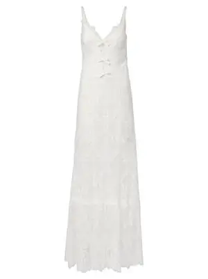 Elie Saab Cotton-blend Lace Gown - White