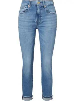 7 For All Mankind Mid-rise Slim Jeans - Blue