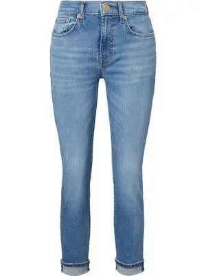 7 For All Mankind Mid-rise Slim Jeans - Blue