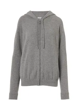 THE ROW Kawoa Cashmere Zip-up Hoodie - Grey