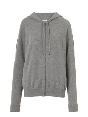 THE ROW Kawoa Cashmere Zip-up Hoodie - Grey