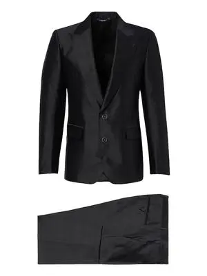 Dolce & Gabbana Silk Twill Suit - Black