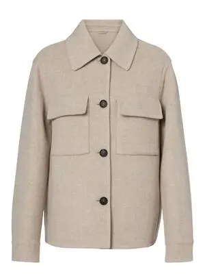Brunello Cucinelli Wool And Cashmere Overshirt - Beige