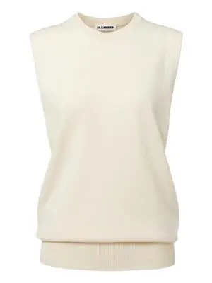 JIL SANDER Cashmere Sweater Vest - White