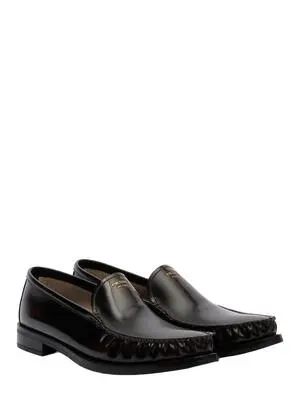 Prada Leather Loafers - Brown