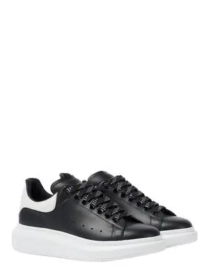 Alexander McQueen Oversized Leather Sneakers - Black