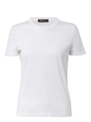 Loro Piana My-t Cropped Cotton T-shirt - White