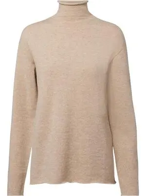 JIL SANDER Cashmere Turtleneck Top - Beige