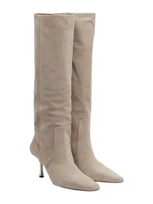 Paris Texas Bettina 75 Knee-high Suede Boots - Grey