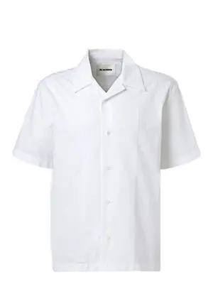JIL SANDER Checked Cotton Poplin Shirt - White