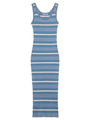 Prada Striped Cotton Dress - Light Blue | Editorialist