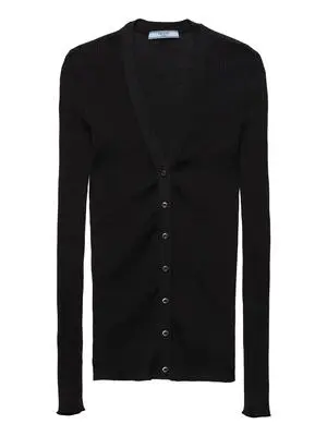 Prada Cotton Cardigan - Black