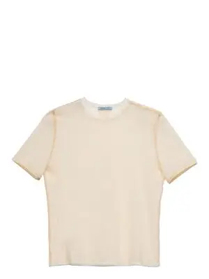 Prada Cotton Tulle T-shirt - Neutral