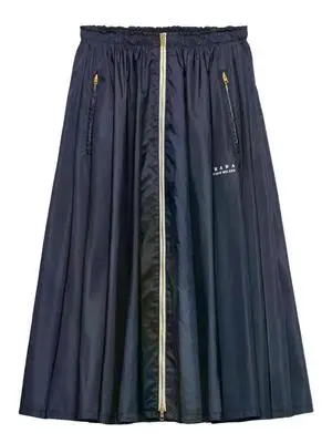 Prada Pleated Midi Skirt - Blue