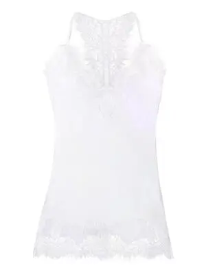 Gold Hawk Lace-panel Tank Top - White